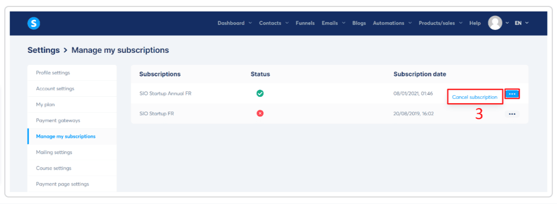 How to Cancel & Delete Systeme.io Account