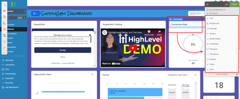 Gohighlevel Custom Css And Dashboard Customization 2025